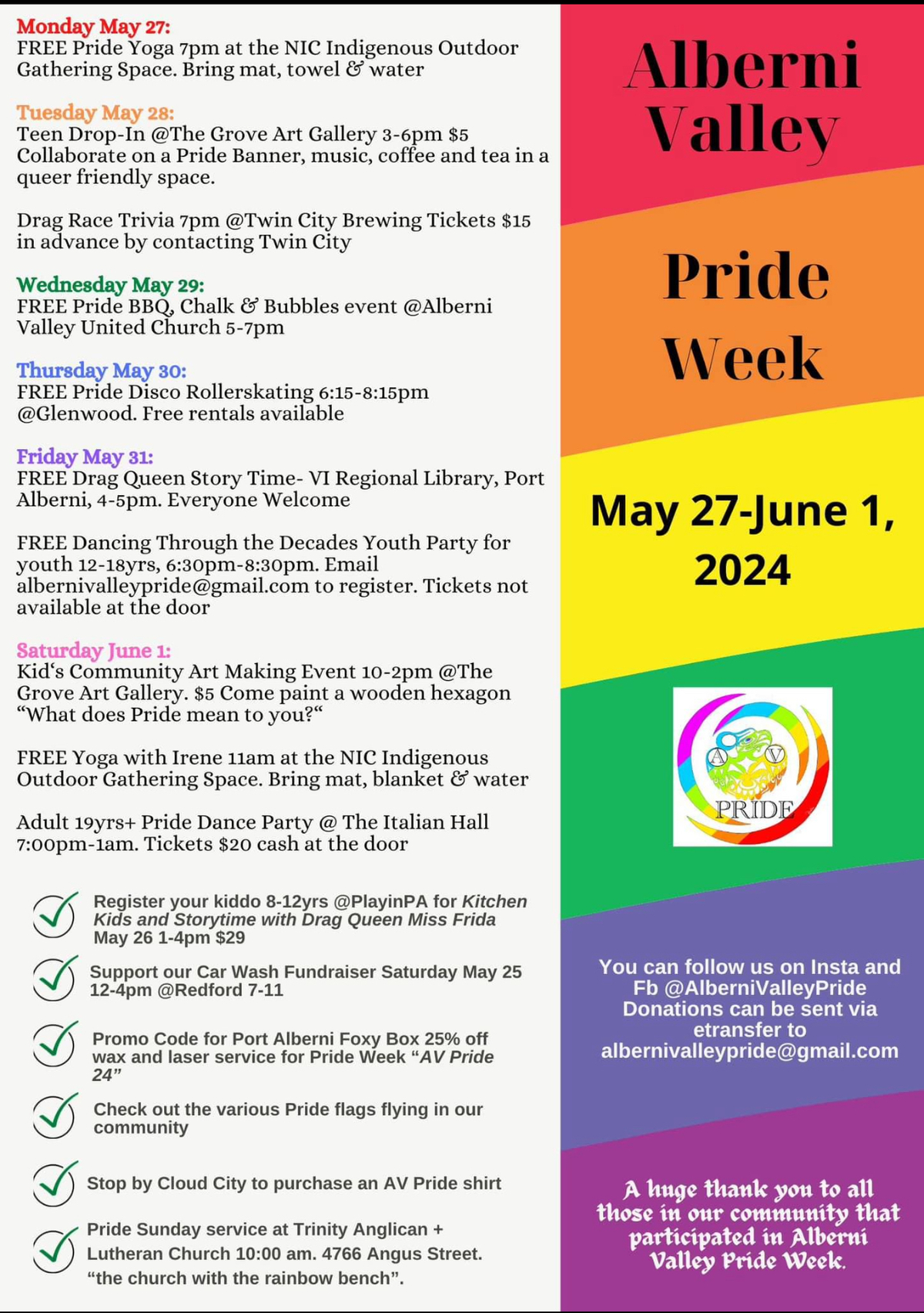 Pride Week in Port Alberni | Trinity Anglican+Lutheran Church