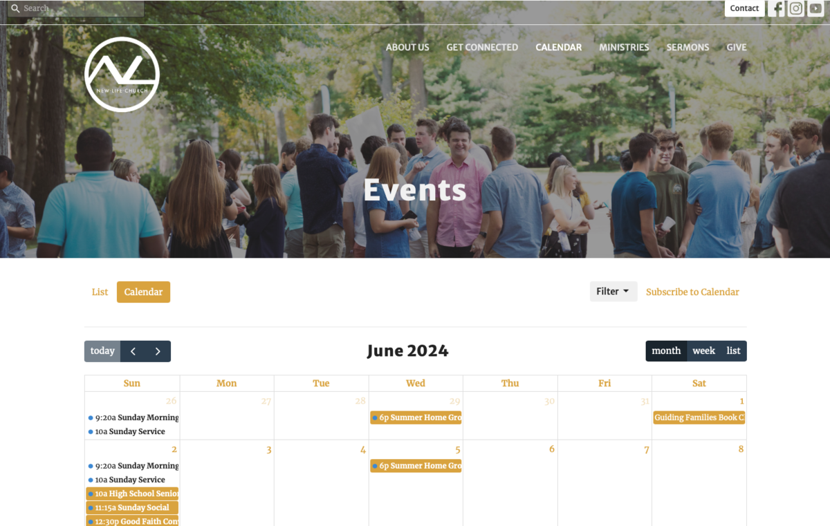 New Life Church Calendar | New Life Church