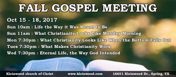 WATCH & LISTEN | Kleinwood church of Christ