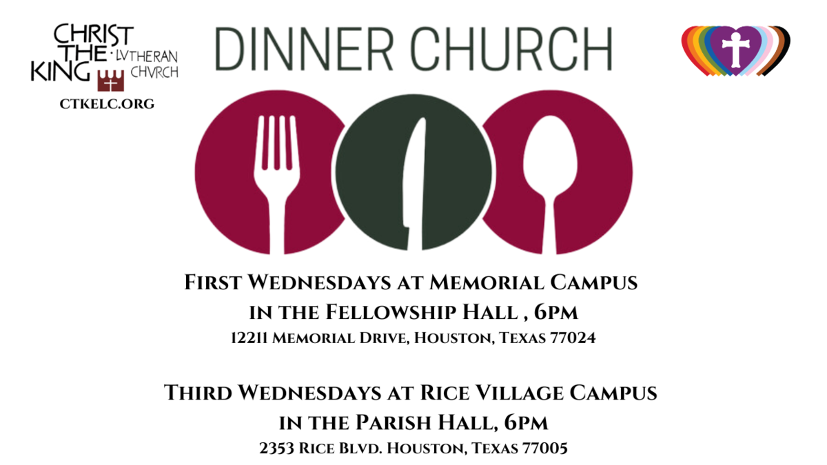 Dinner Church at Both Campuses: Begins in October | Christ The King ...
