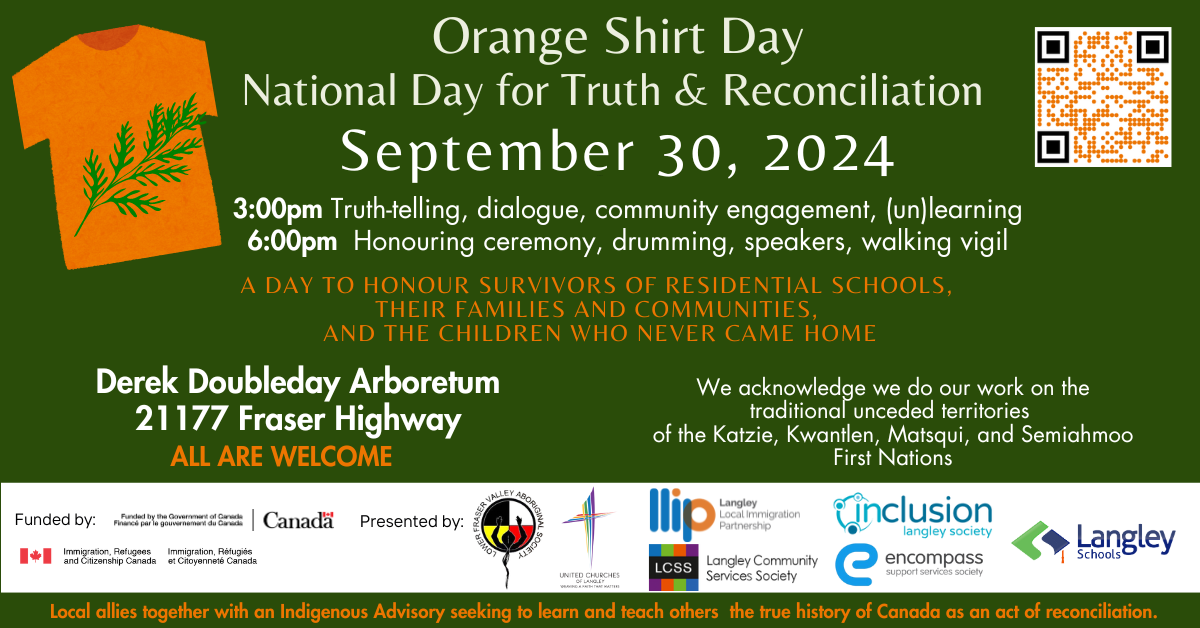 Orange Shirt Day - Sept 30 | SHIFT | United Churches of Langley
