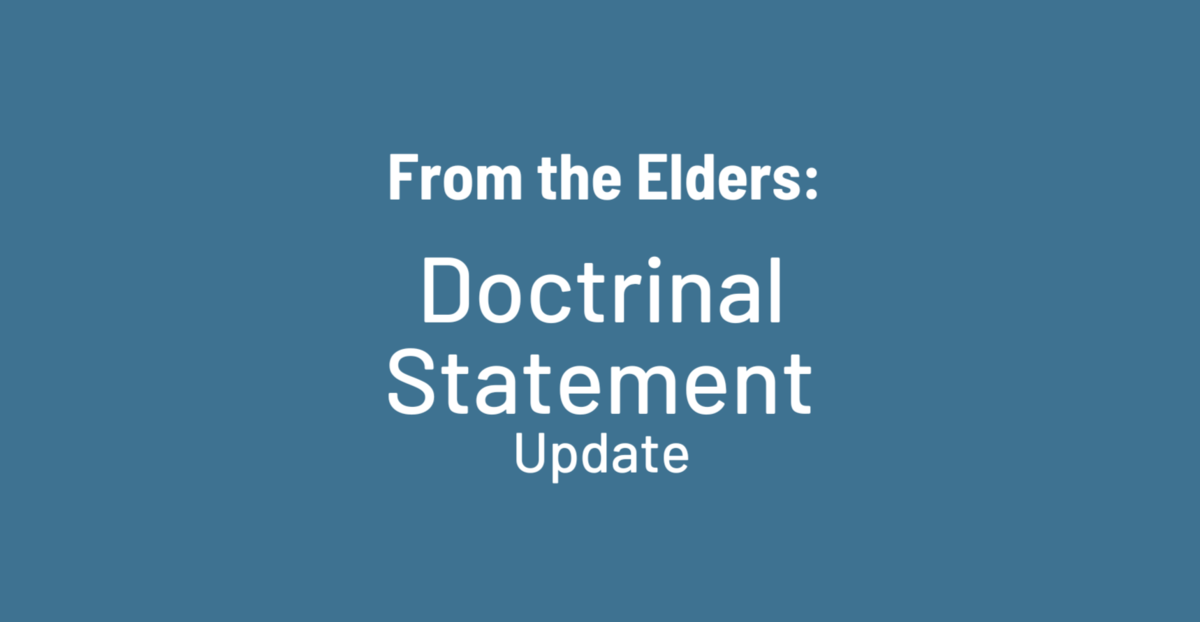 WCF Doctrinal Statement Update | Washington Community Fellowship