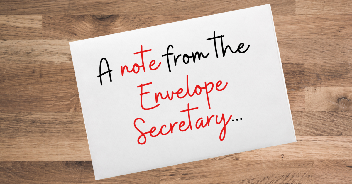 A note from the Envelope Secretary | St. Peter's Anglican Church