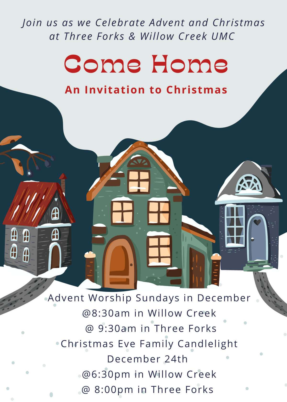 Advent Season Schedule | Three Forks United Methodist Church
