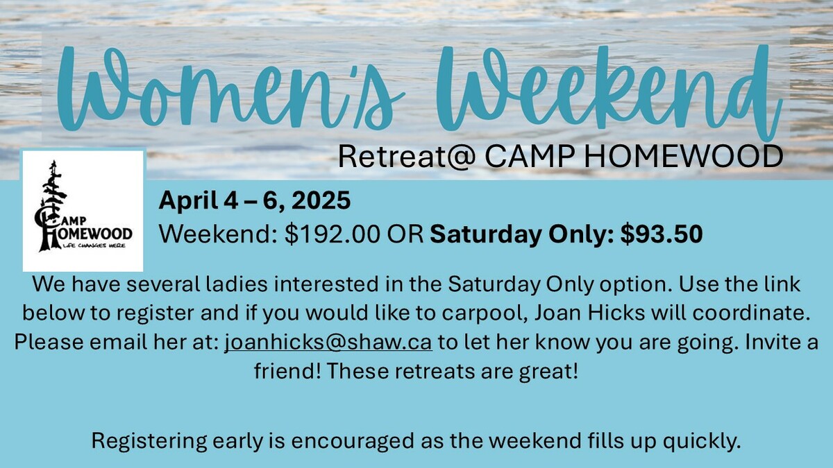 Women's Weekend Retreat | Courtenay Fellowship Baptist Church