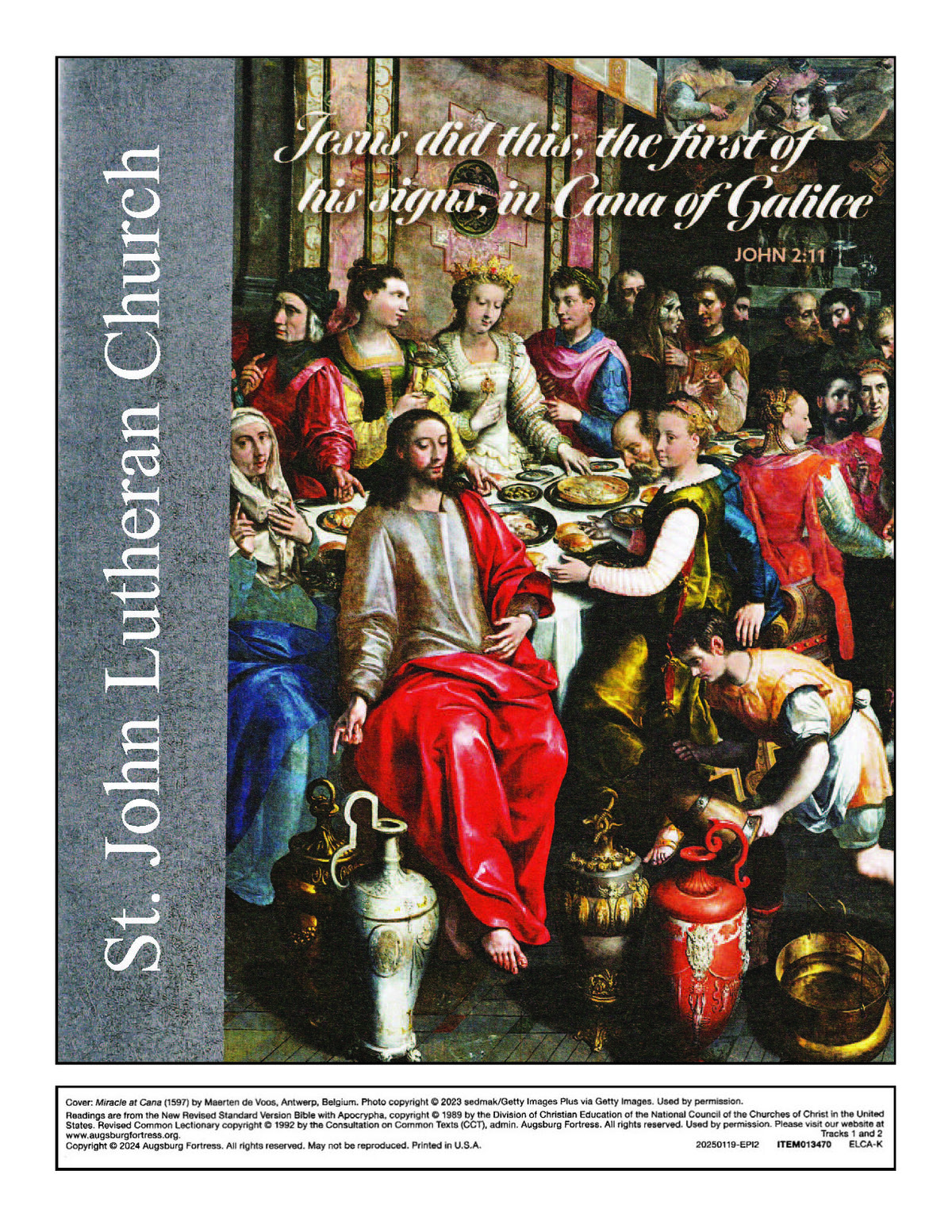 Worship Bulletin for 1/19/2025 | St. John's Evangelical Lutheran Church