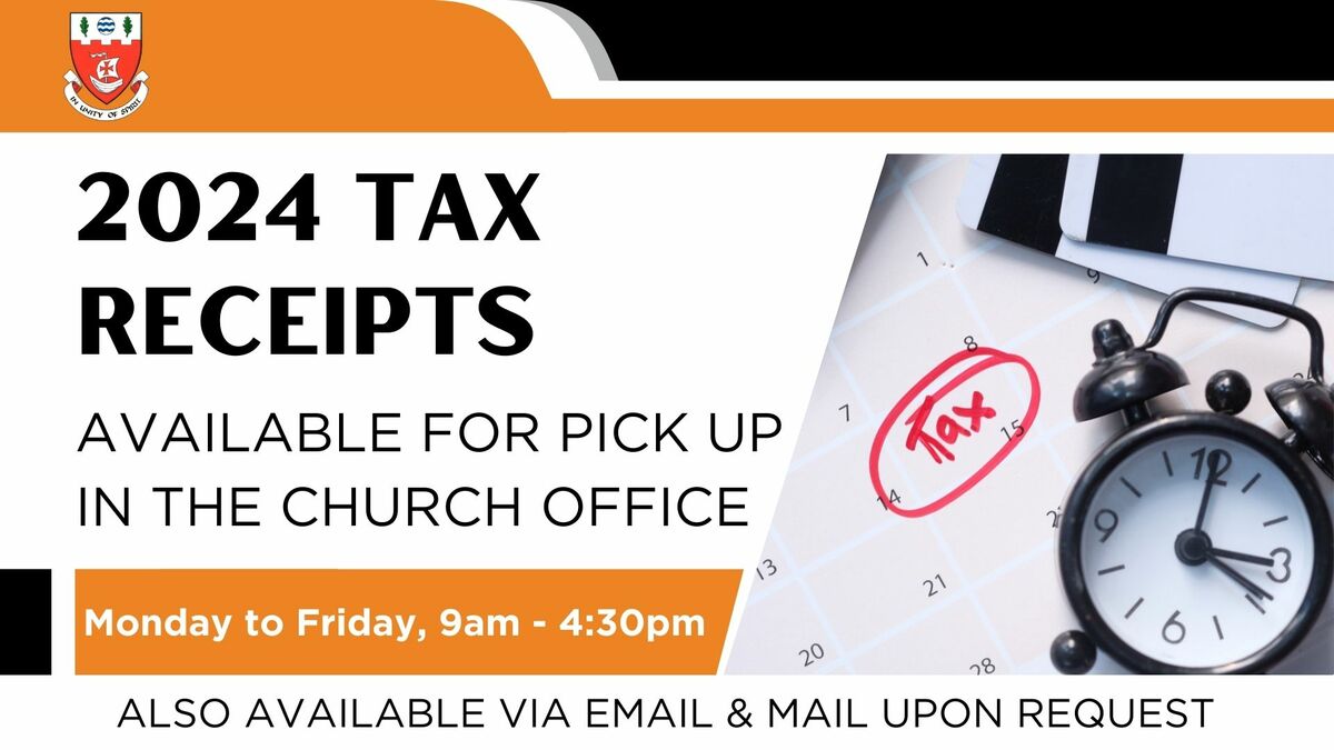 2024 Tax Receipts – Ready for Pickup | St. Jude’s Church