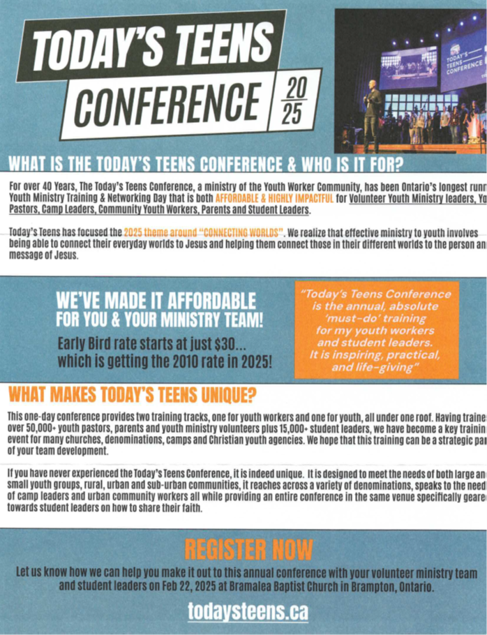Todays Teens Conference 2025 | Grace Presbyterian Church
