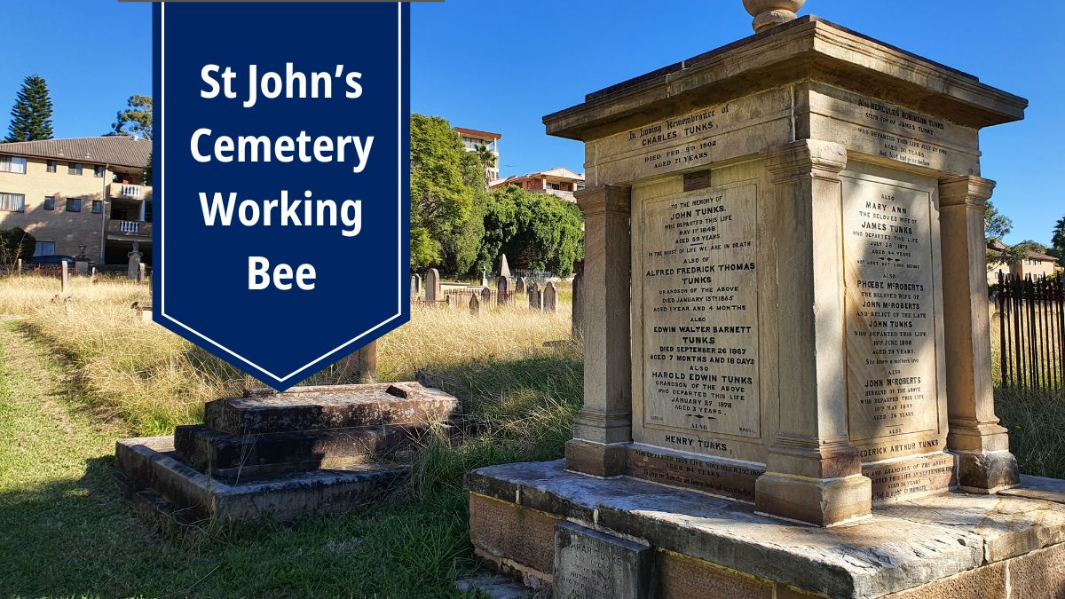 St John's Cemetery Working Bee | St Johns Anglican Cathedral Parramatta