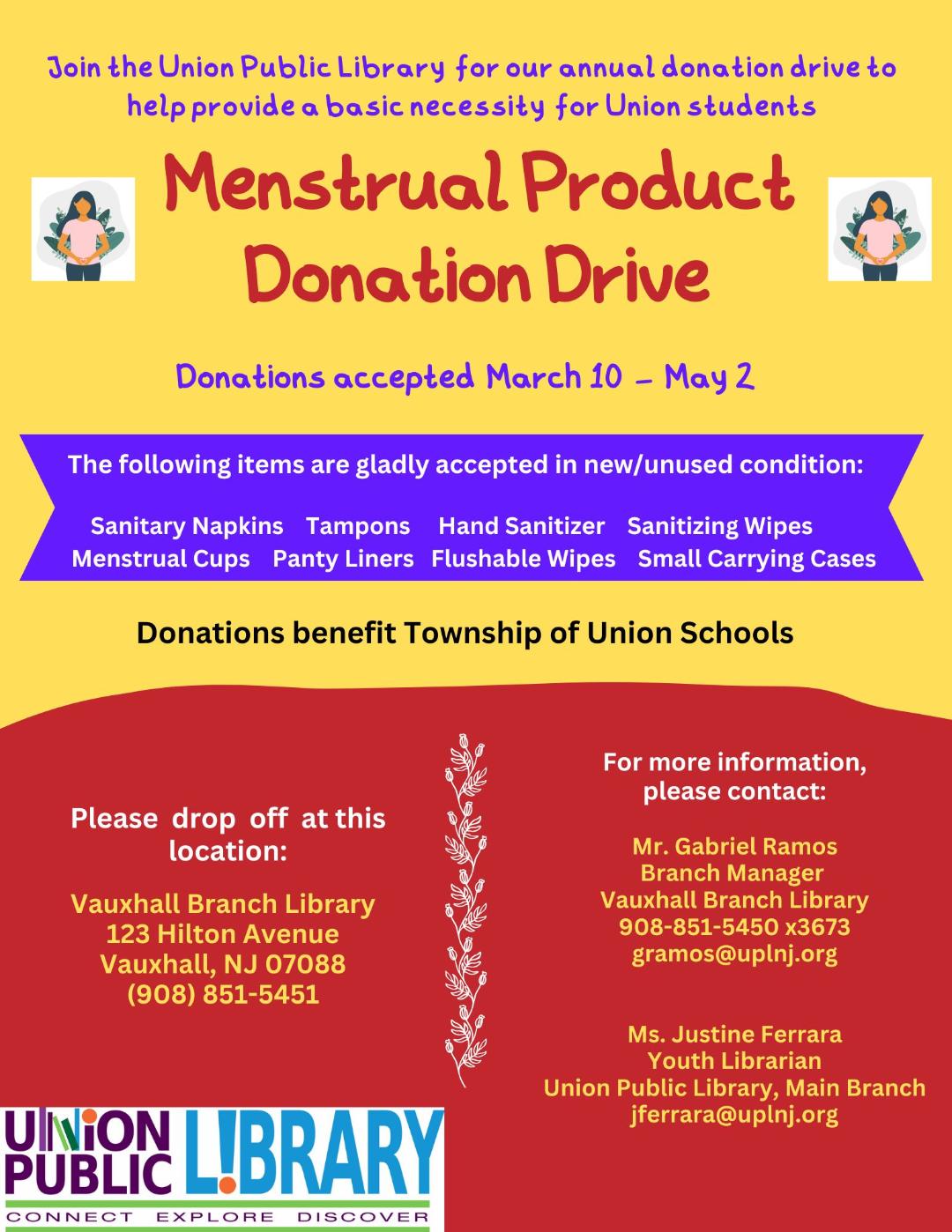 Annual Feminine Hygiene Products Drive | Antioch Baptist Church