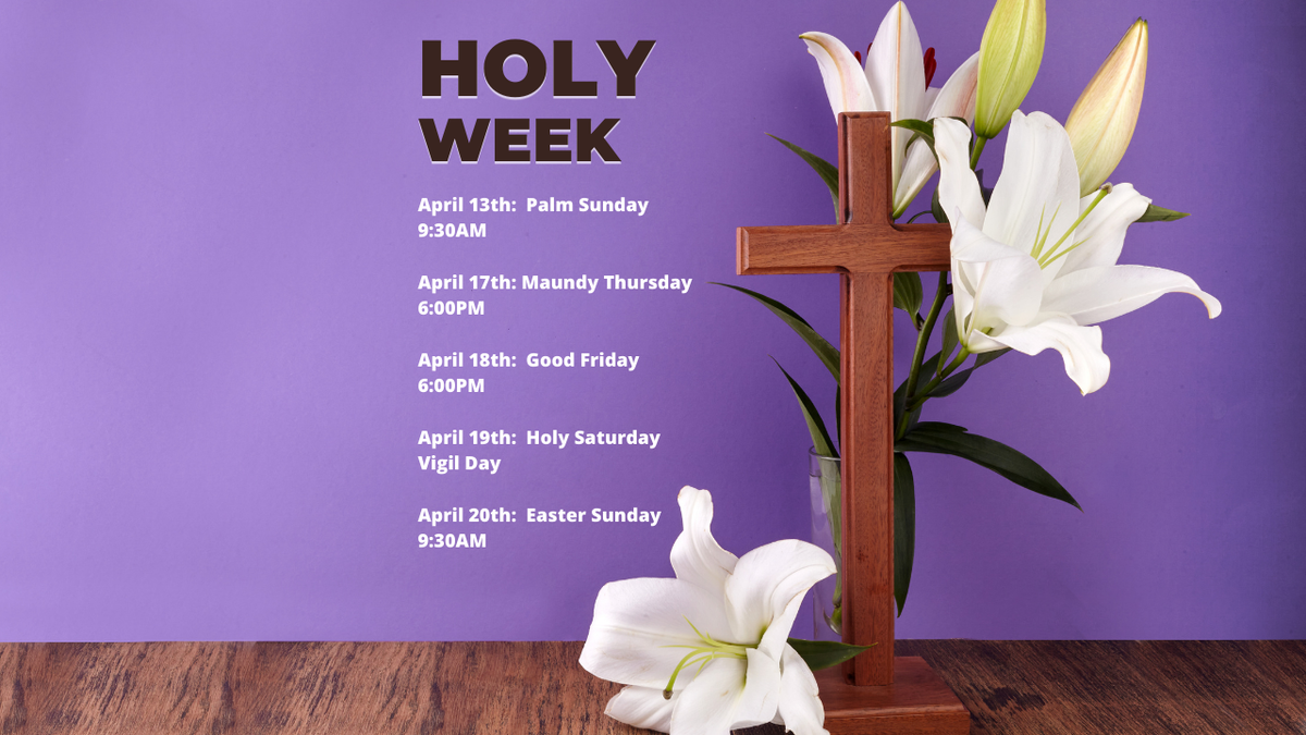 Holy Week Schedule | Black Creek United Methodist Church