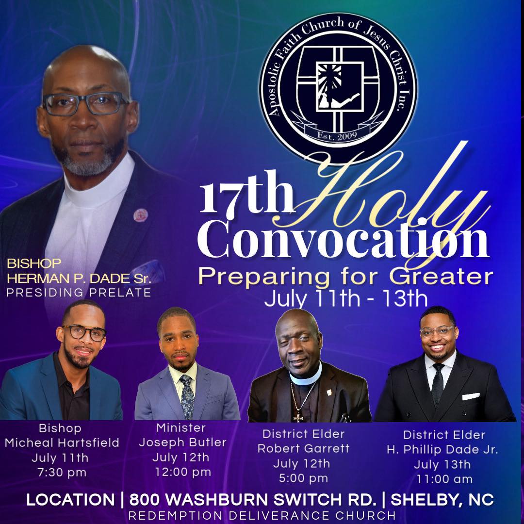 2025 Holy Convocation July 11th-13th | Redemption Deliverance Church