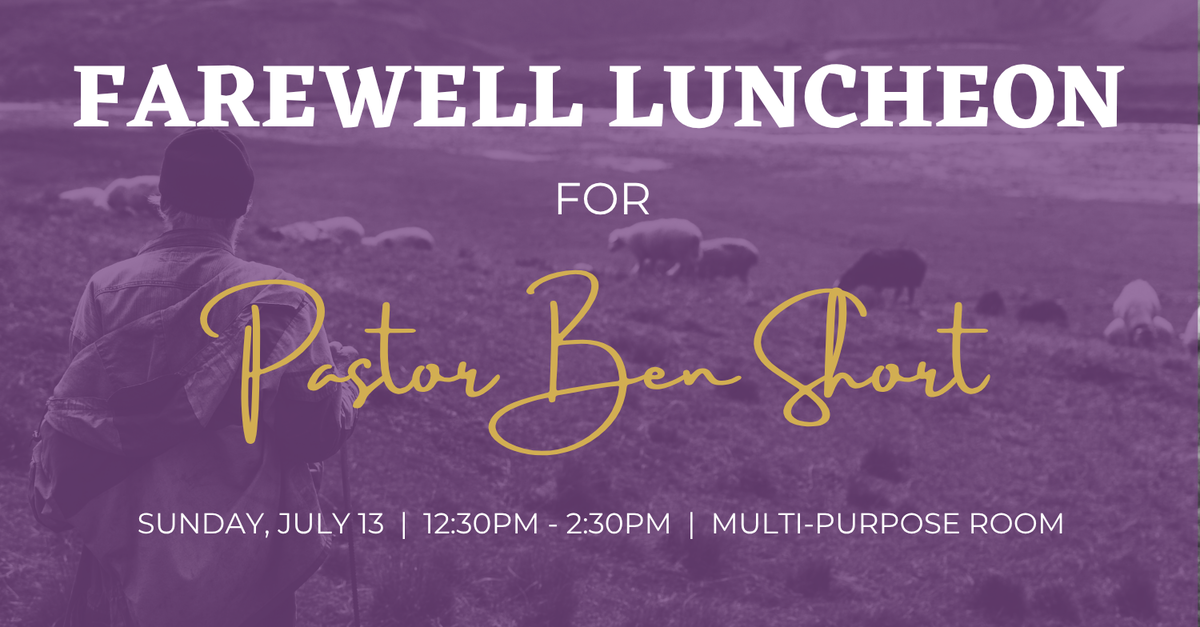 Farewell Luncheon for Pastor Ben Short | Fraser Lands Church