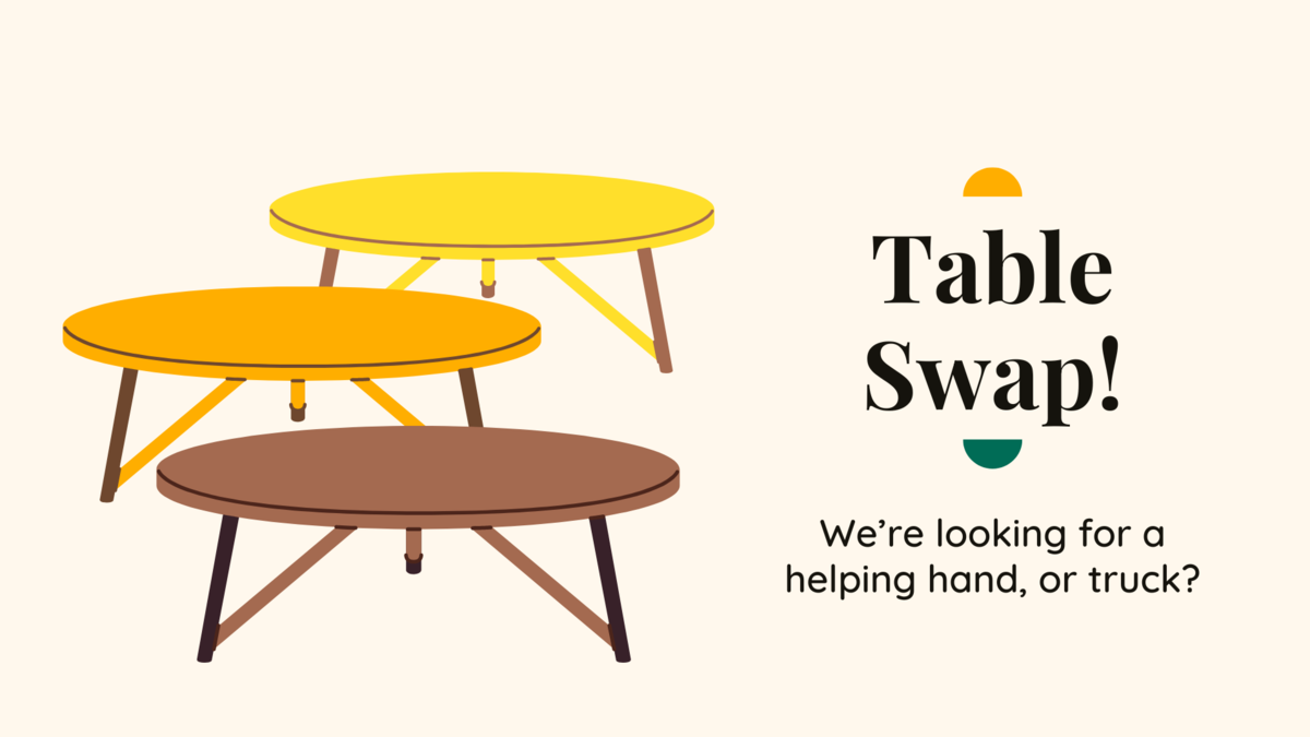 We're Doing a Table Swap | Peninsula United Church
