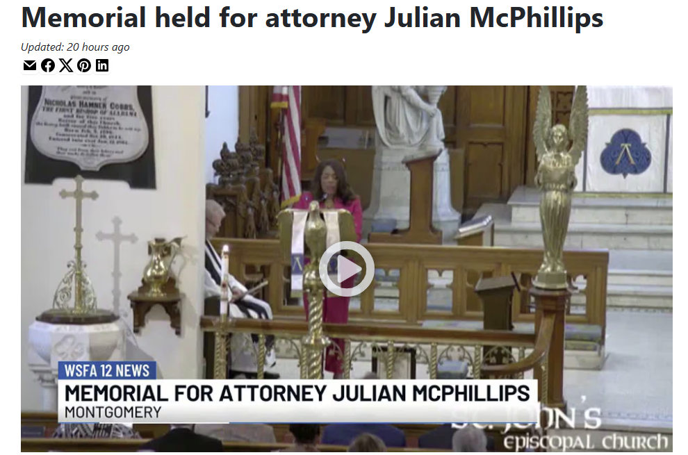 Julian McPhillips Memorial on WSFA | St. John's Episcopal Church