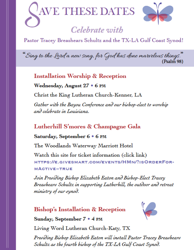 Save These Dates: Upcoming Celebrations with Bishop-Elect Tracey ...