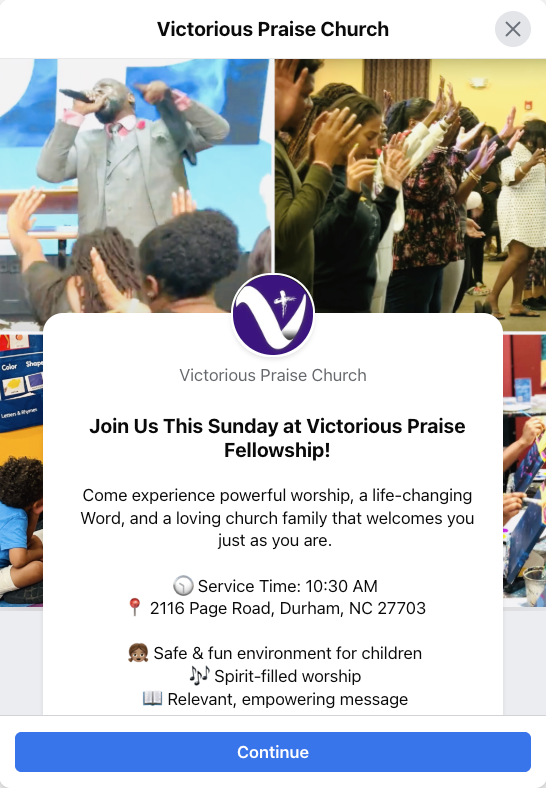 Plan Your Visit | Victorious Praise Fellowship Church