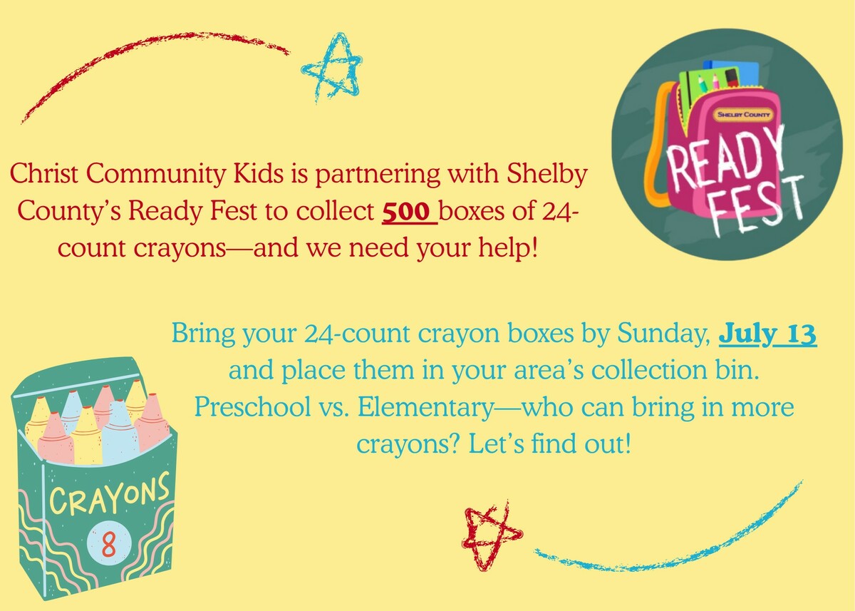Crayon Challenge: Christ Community Kids Joins Ready Fest 2025 ...
