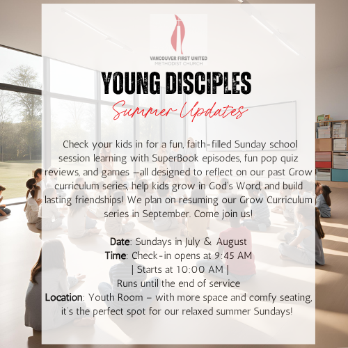 Young Disciples | Vancouver First United Methodist Church