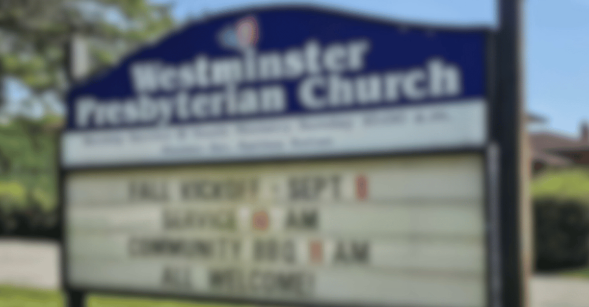 Church sign refurbishment | Westminster