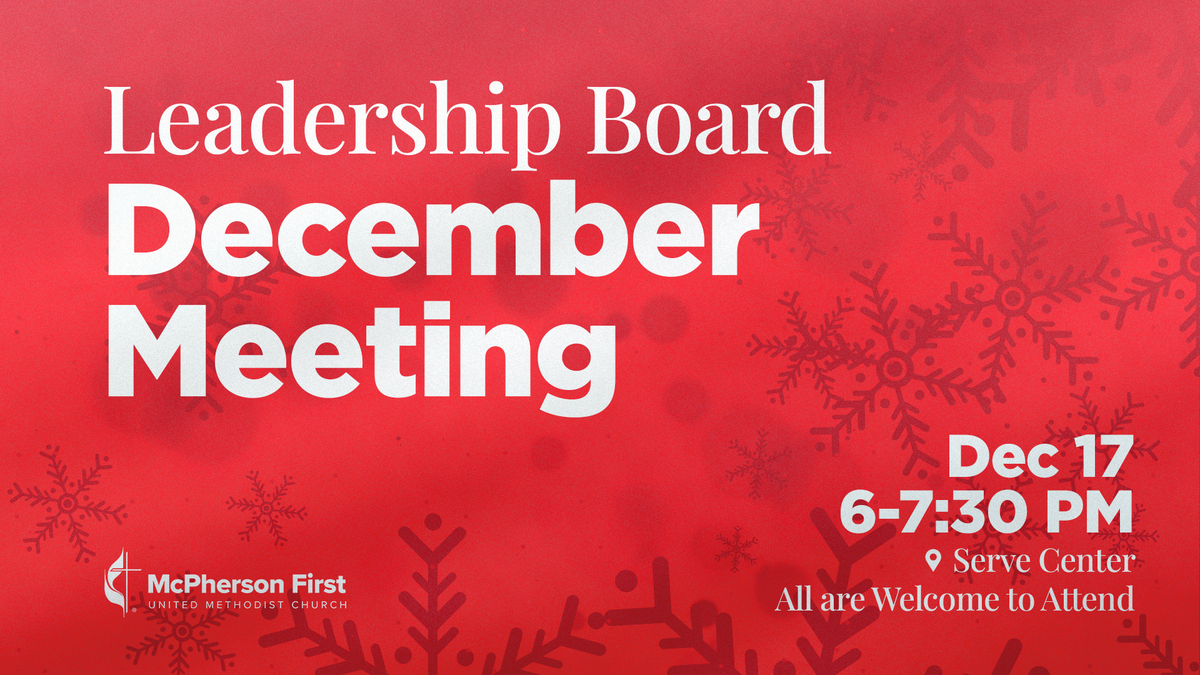 Leadership Board December Meeting | Adult | McPherson First United ...