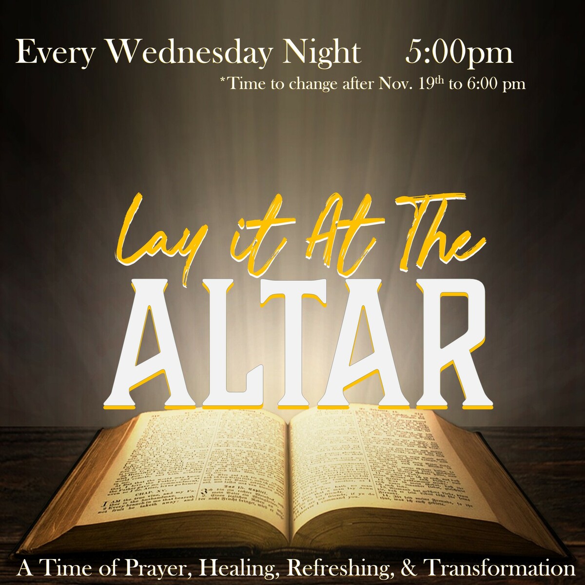 Lay It at the Altar on Wednesday Nights | Grace Baptist Church