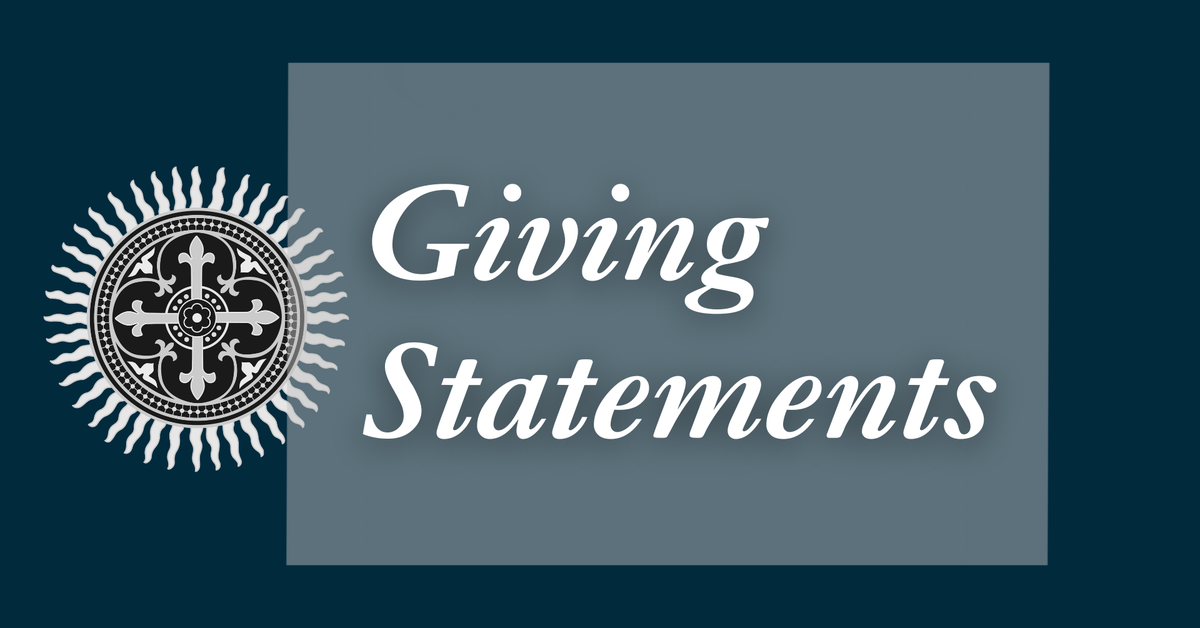 Giving Statements Available Soon | St. John's Episcopal Church