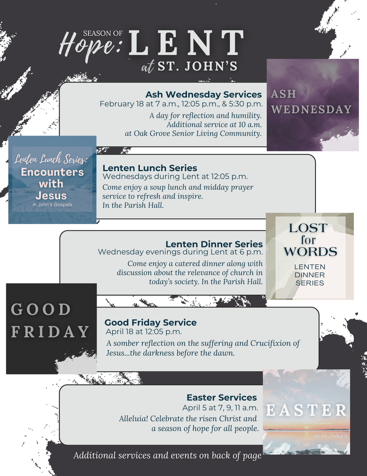 Lent Event Schedule | St. John's Episcopal Church